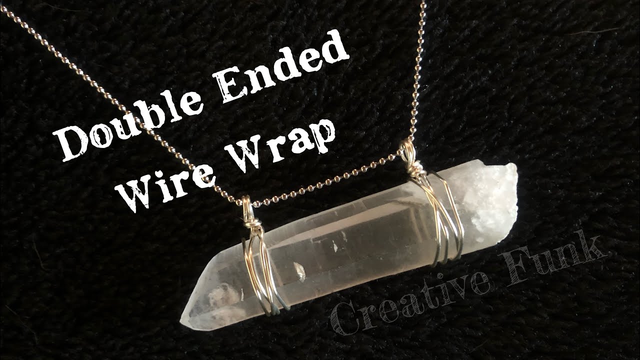 How to wire wrap a double ended point. Simple design and tutorial 💎 ...