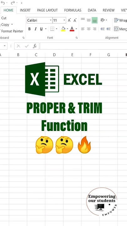 How to use proper & Trim Functions in Excel | #excel #exceltips #trim #formula #function # ...