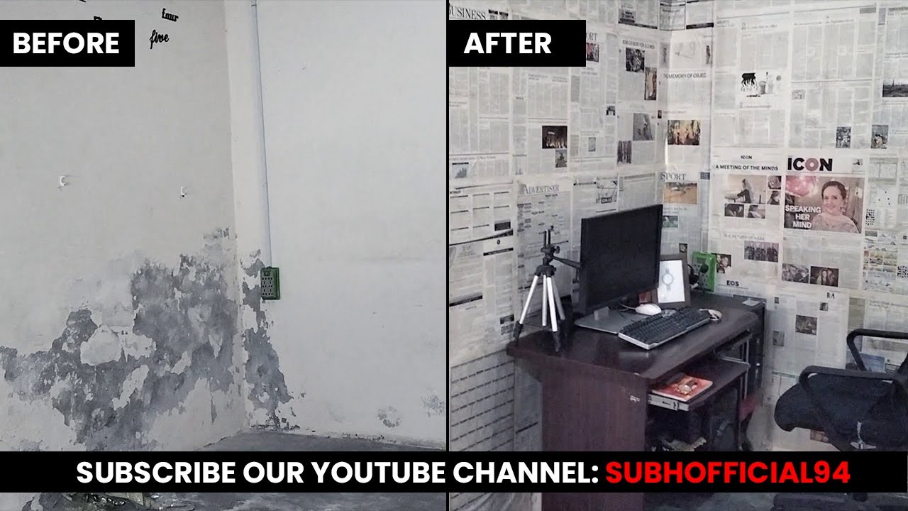 Newspaper Craft - Wall Decoration Ideas with Newspaper | Home Decor ...