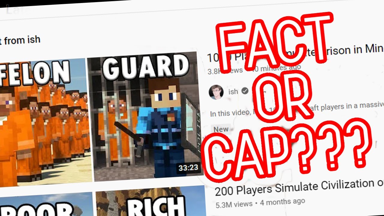 Minecraft Prisoner Reacts to Ish's "1000 Players Simulate Prison in ...