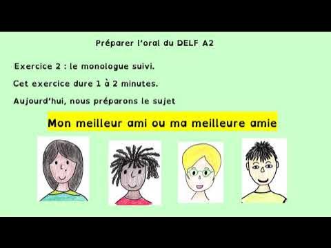 FLE FLS DELF A2 oral monologue ex 2 mon meilleur ami - YouTube