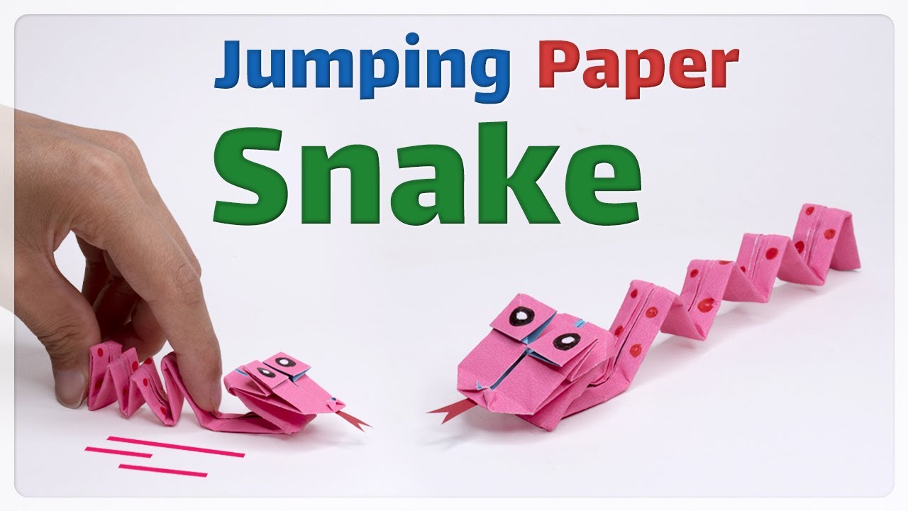 How to Make Origami Jumping Paper Snake - YouTube