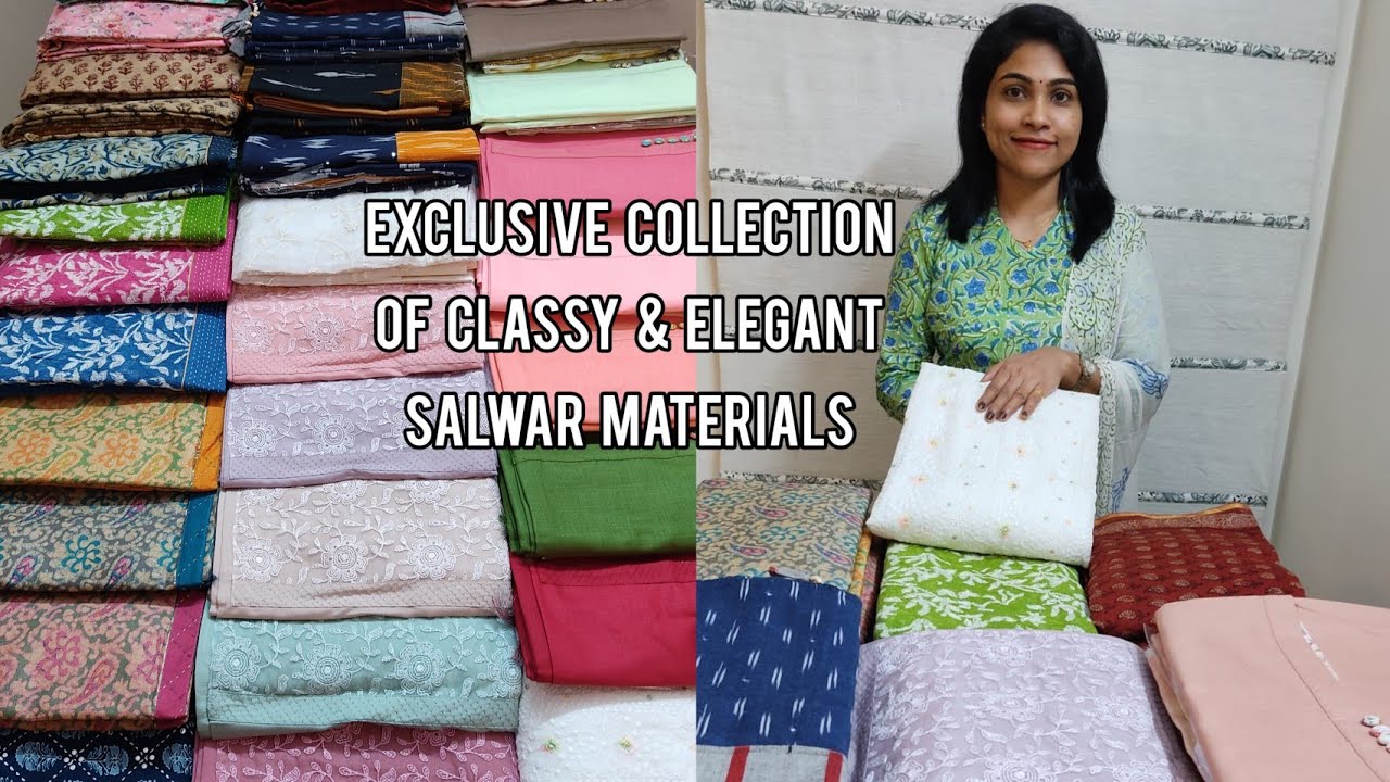 Classy Salwar Materials | Rare Hand Picked Collection | Tepchi Worked ...