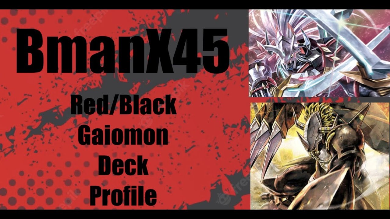 Digimon TCG: Red/Black Gaiomon Deck Profile BT9 Format - YouTube