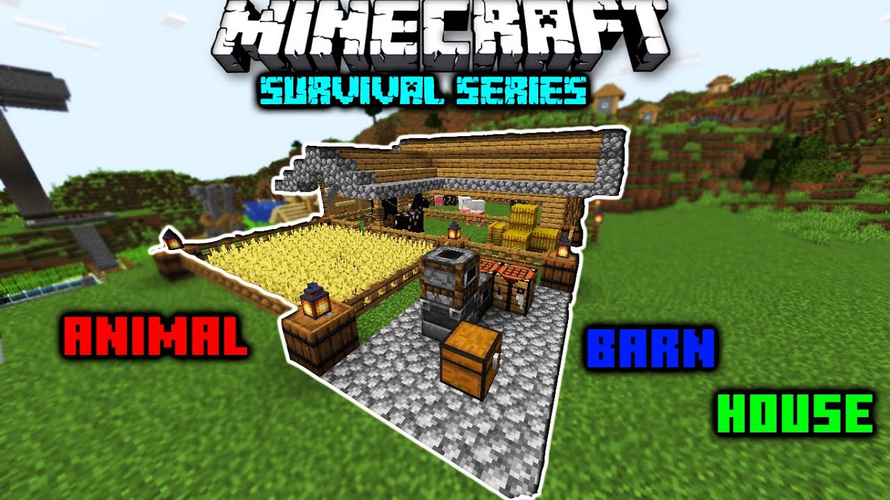 I Made Animal Barn House In Minecraft || Survival Series || #19 ...