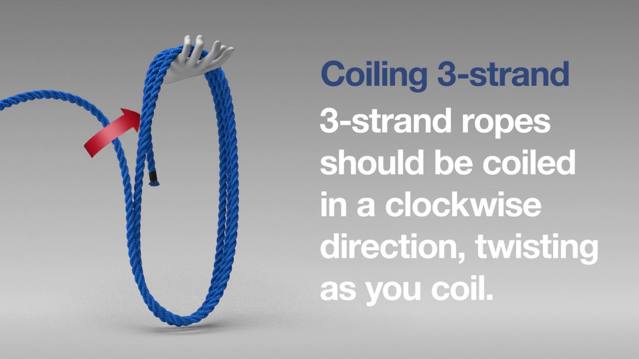 Coiling 3-Strand Rope - YouTube