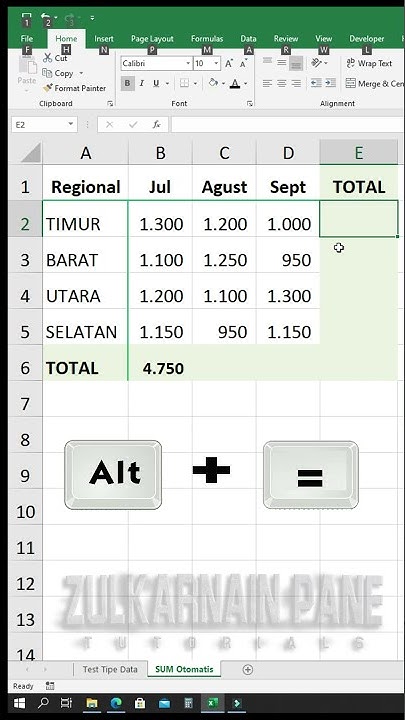 CARA MENJUMLAHKAN DI EXCEL DENGAN CEPAT #SHORT - YouTube