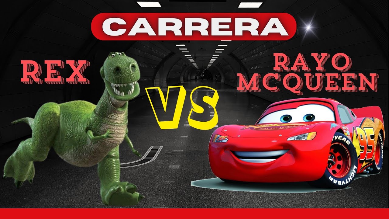 Carrera Rayo McQueen vs Rex de Toy Story - YouTube