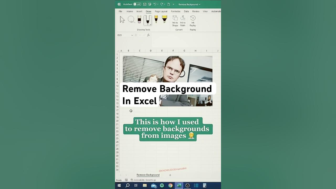 Remove Background in Excel ‼️ #shorts #excel #computer #exceltips - YouTube