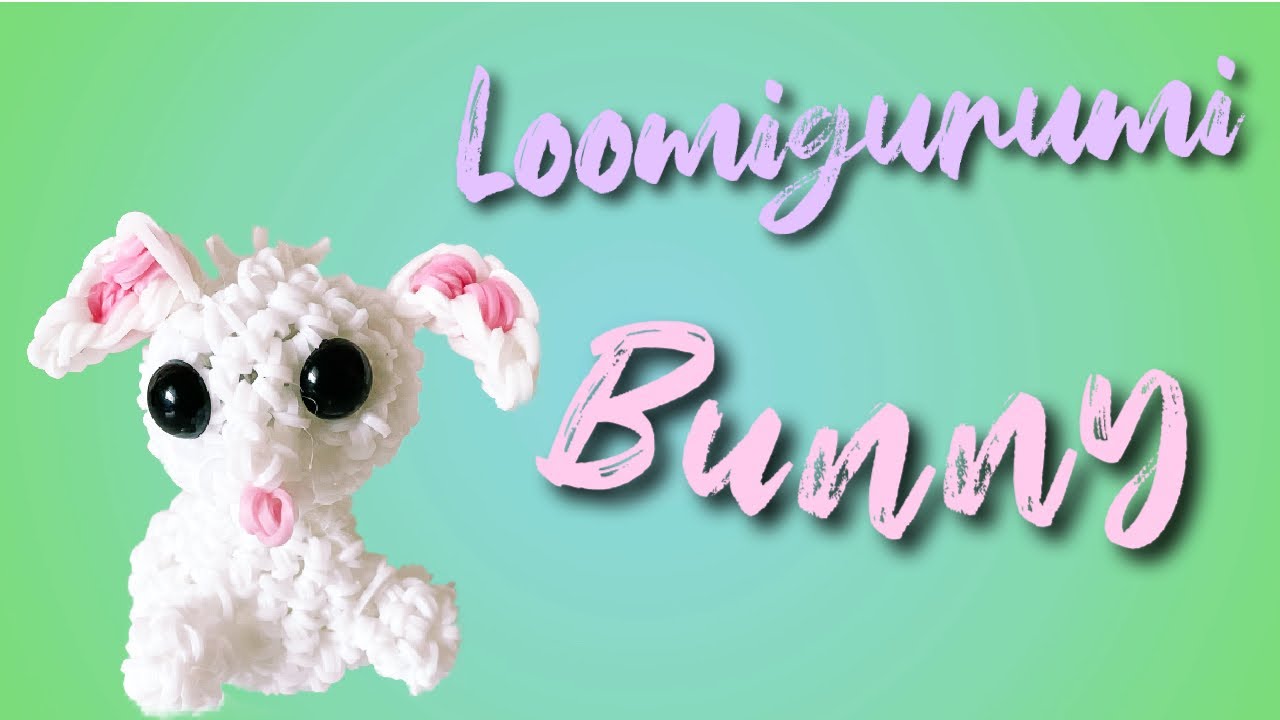 LOOMIGURUMI BUNNY tutorial 🐰 (Rainbow Loom) || Collab w/ Chloe Looms ...