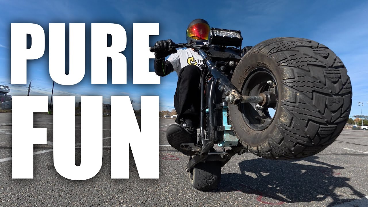 This Mini Bike Wheelies By Itself: Wheelie Fun Bike Review - YouTube