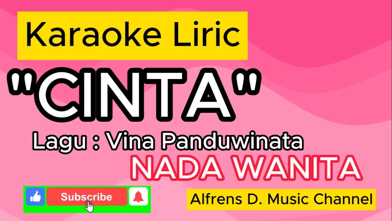 Karaoke Liric Lagu " CINTA " | lagu : Vina Panduwinata | Versi Music ...