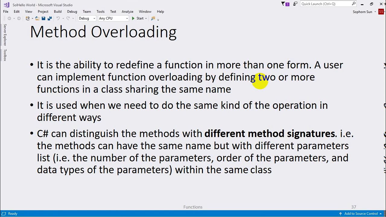 Chapter 5 Method Overloading Static Keyword Recursion And Param Keyword Youtube 5374