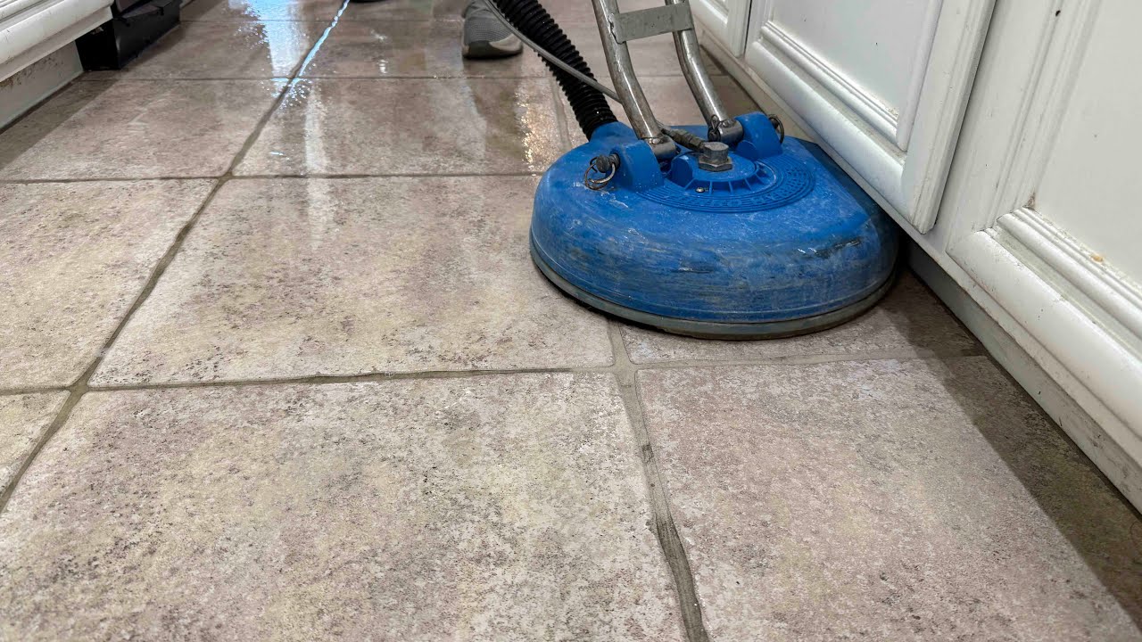 Greasy Tile Floor Deep Steam Cleaning Orange County, CA - YouTube