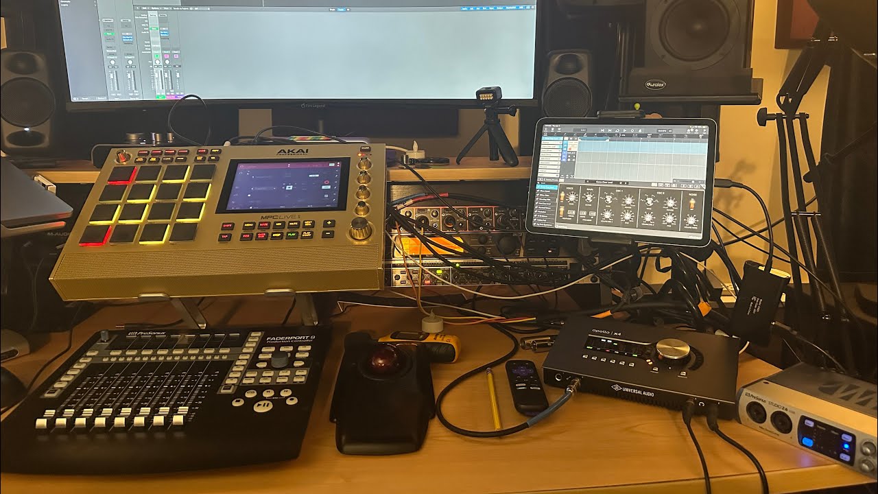 My Akai MPC Live 2, iPad, and Logic Pro Workflow and Studio Setup - YouTube