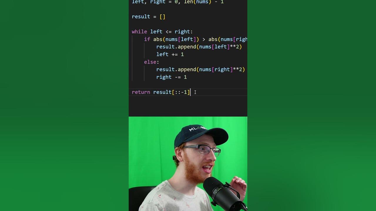 2 Pointer Algorithm Question Asked by Google! | Squares of Sorted Array - Leetcode 977 - YouTube