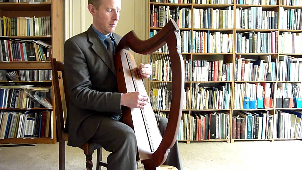 Arnold Dolmetsch 10: antique clarsach or wire-strung harp. - YouTube