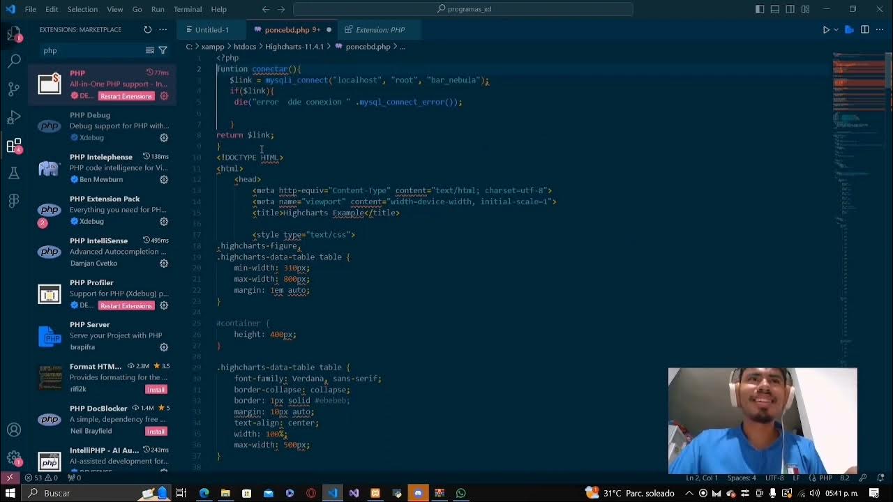 Actividad 13 Highcharts Con Php Youtube