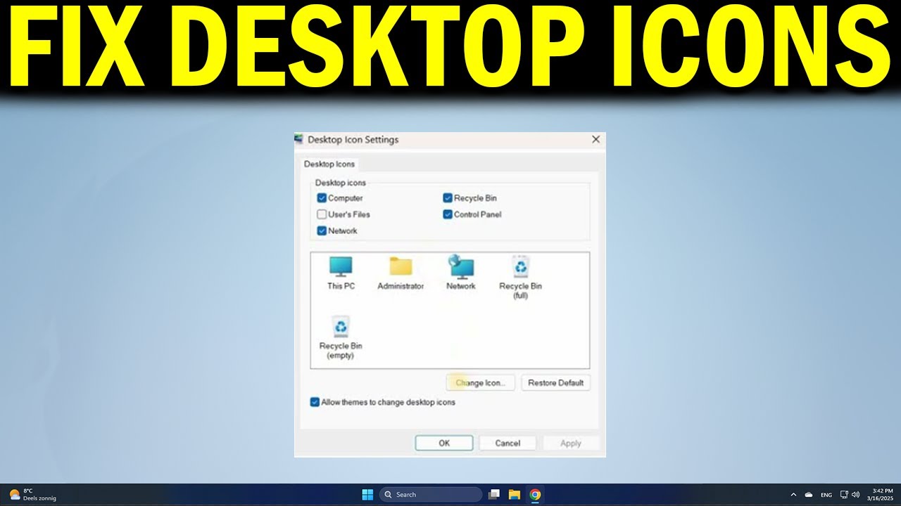 How To Fix Desktop Icons not Showing Windows 11 - YouTube
