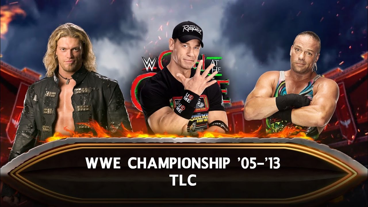 Edge vs. John Cena vs. Rob Van Dam - WWE Championship TLC Match WWE ...