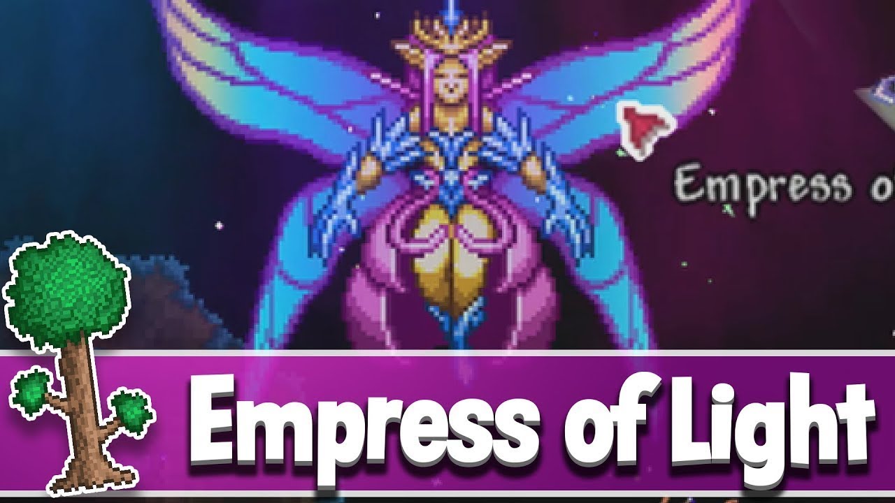 TERRARIA 1.4 EMPRESS OF LIGHT DAYLIGHT FIGHT FRIENDS REACTIONS PRE-MOON ...