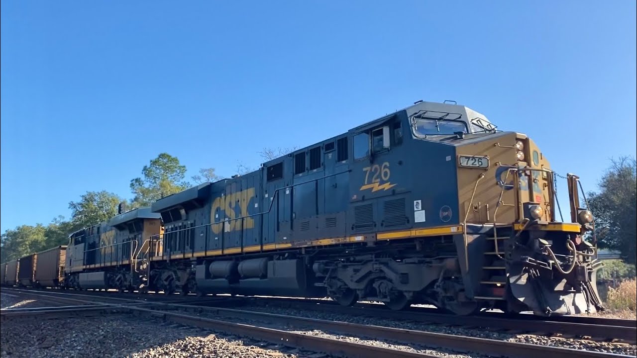 ES44AC-H 726 Leads Loaded Unit CSX Coal C002-29 at Crawford - YouTube