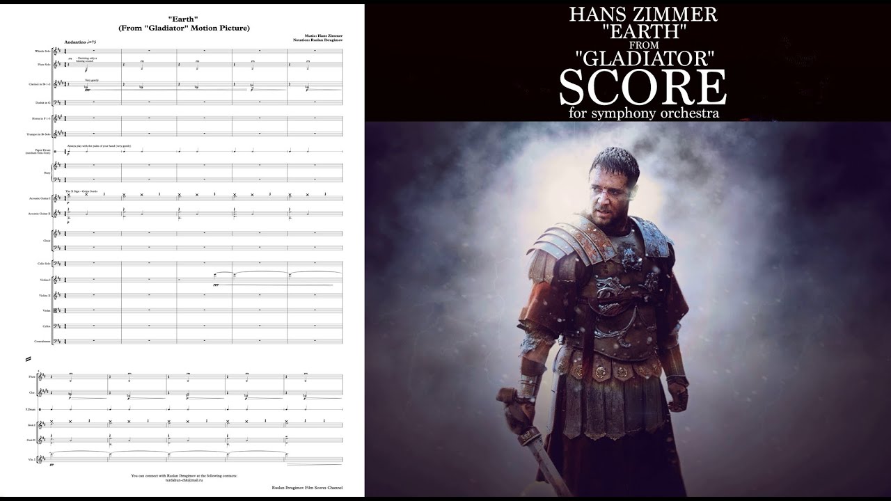 Hans Zimmer - "Earth" from "Gladiator".Score for Symphony Orchestra ...