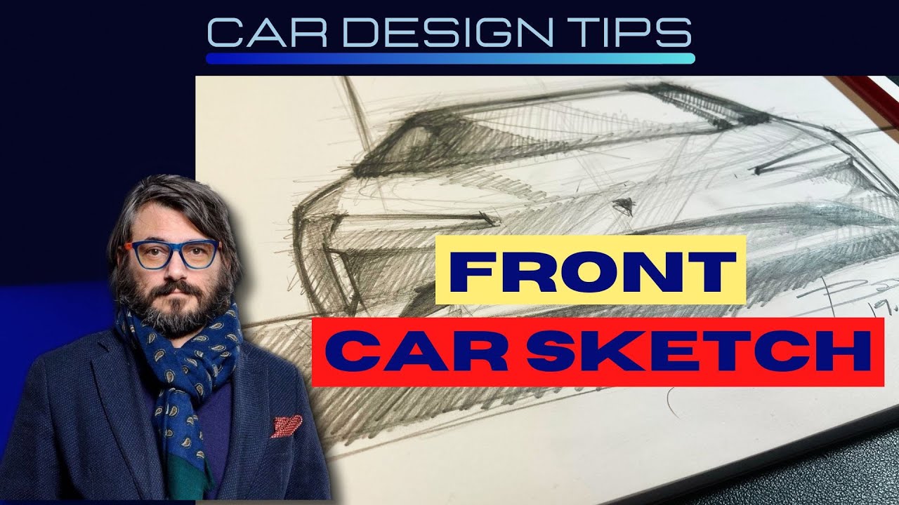 How to Draw a FRONT CAR SKETCH, Luciano Bove - YouTube