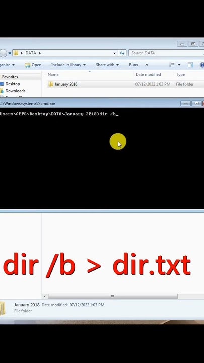 Create List of Files/ Folders in a Folder Automatically through Command Prompt @asadrg #shorts ...