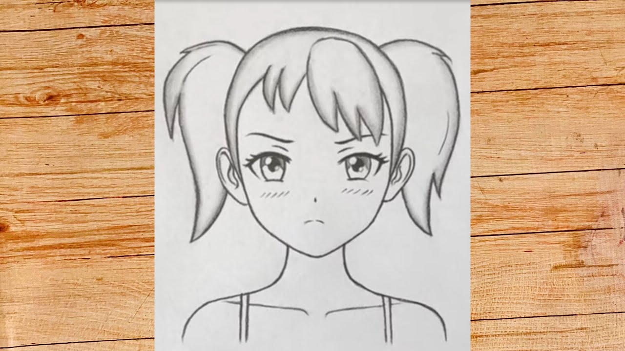 How to draw sad anime girl || Anime drawing || Easy drawing for girls ...