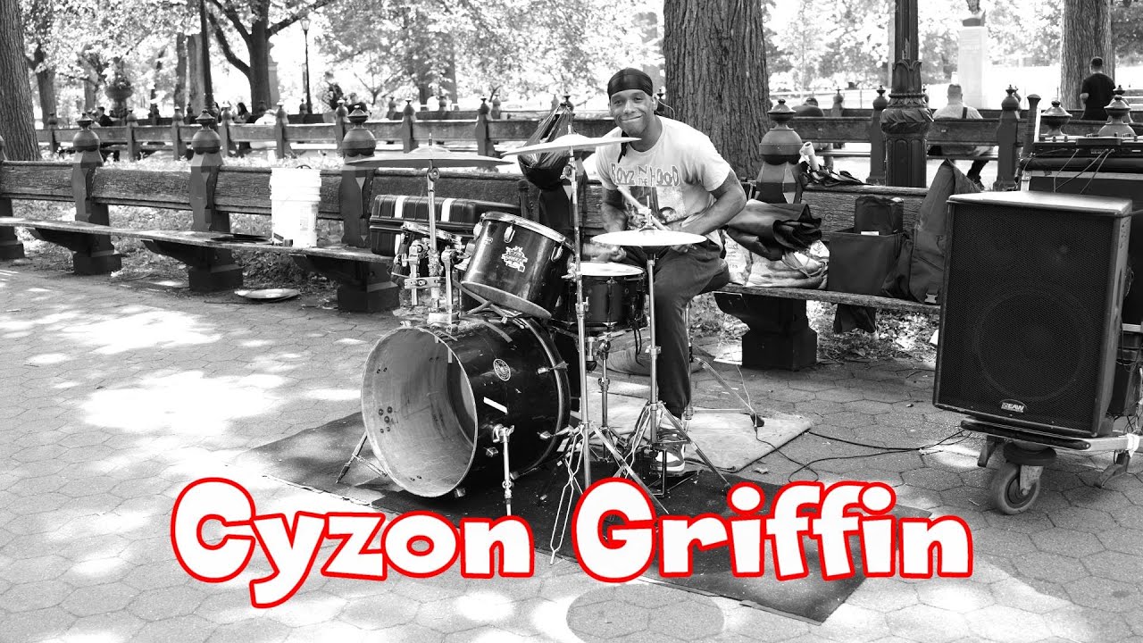 Incredible Drummer in Central Park (Cyzon Griffin) - YouTube