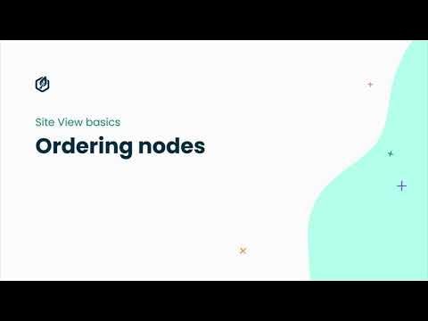 Contensis tutorial: Ordering nodes - YouTube