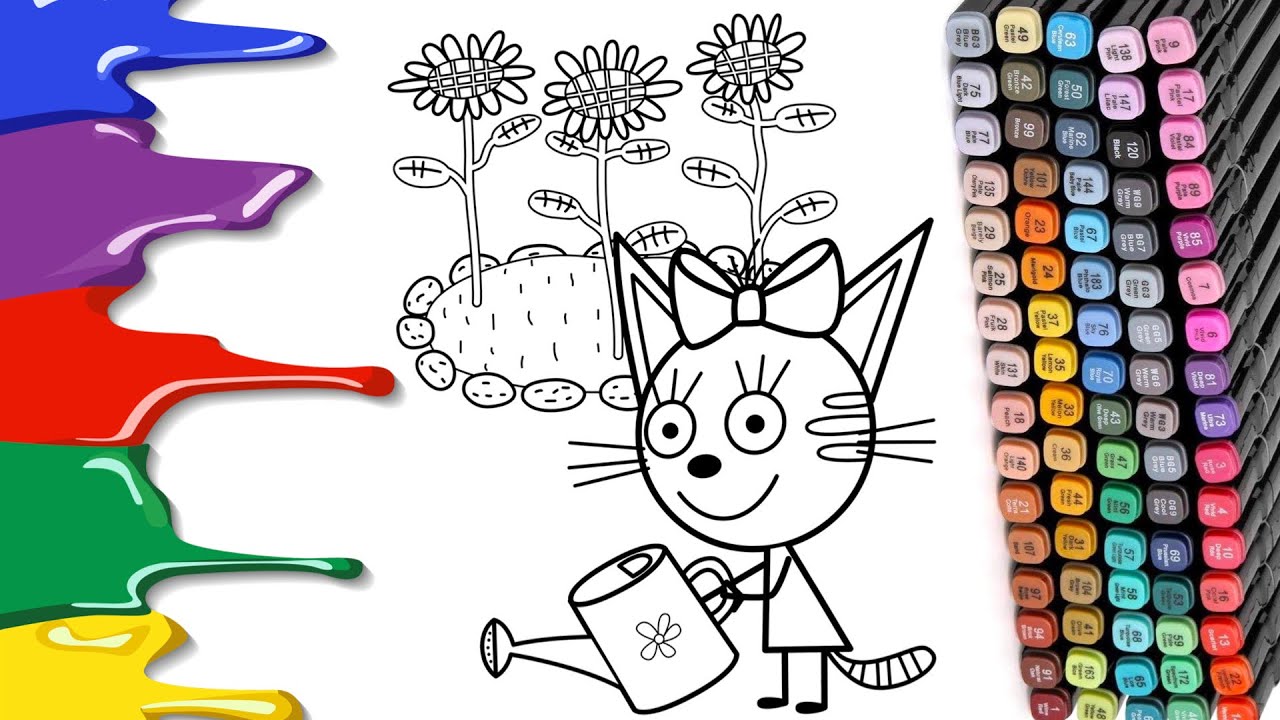 KID-E-CATS Candy Coloring Pages - YouTube
