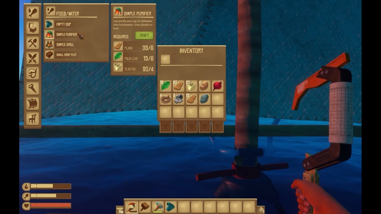 RAFT SURVIVAL GAME FOR BEGINNERS - PART 1 - FISHING, RESEARCH TABLE ...