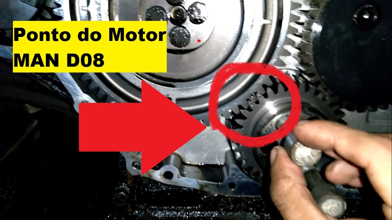 Motor MAN D08 Ponto das engrenagens - YouTube