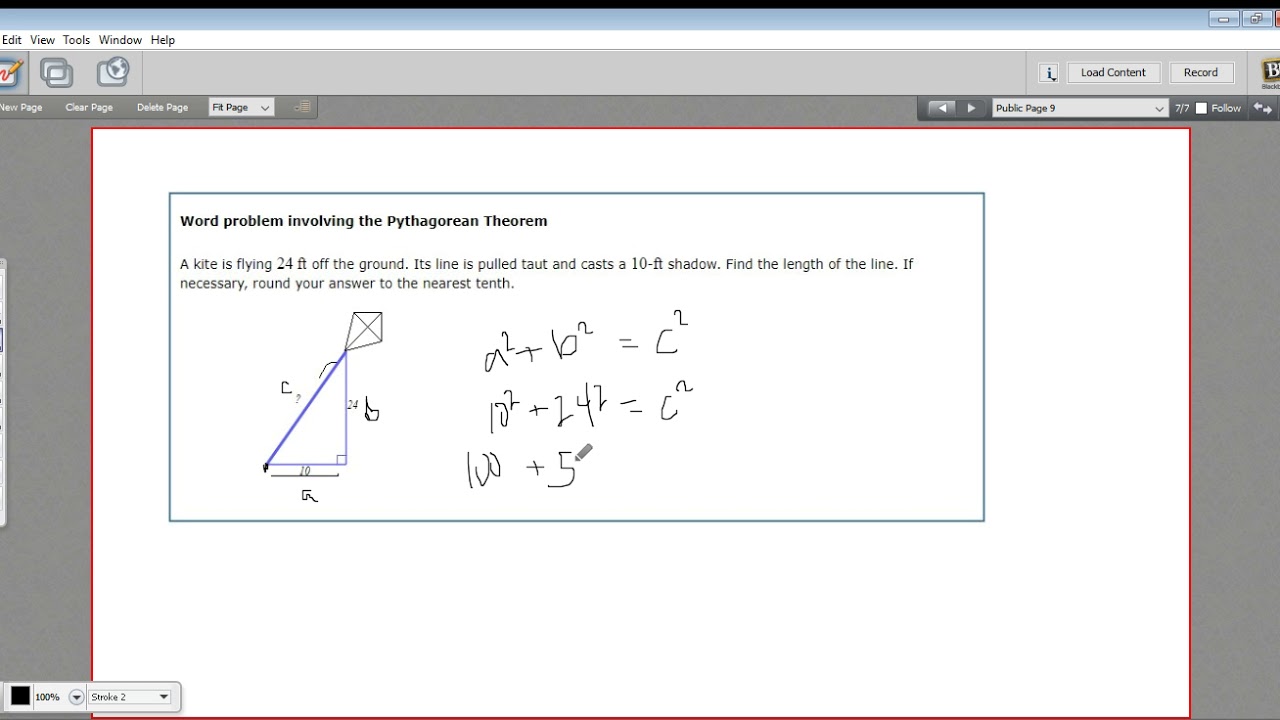 Word problem involving the Pythagorean Theorem - YouTube