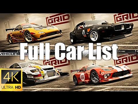 [4K] GRID Ultimate Edition ALL Cars & Extras (PS4 Pro) - YouTube