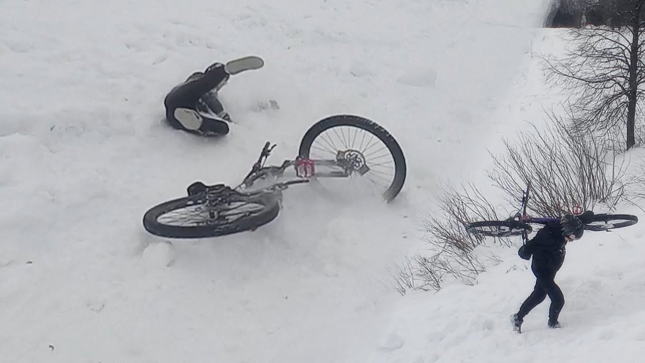 MTB FREERIDE!!1! FAILS !! ride in WINTER or BIKE - YouTube