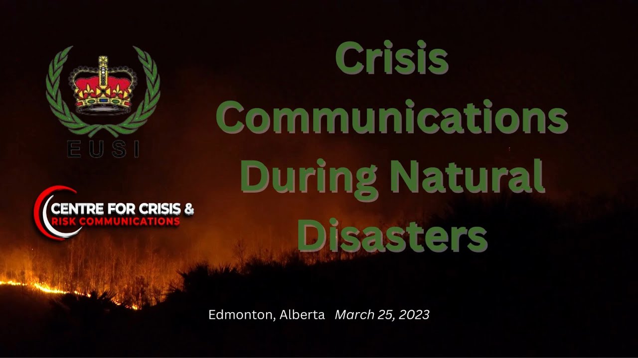 4. Natural Disaster Management and Mitigation / Crisis Communications ...