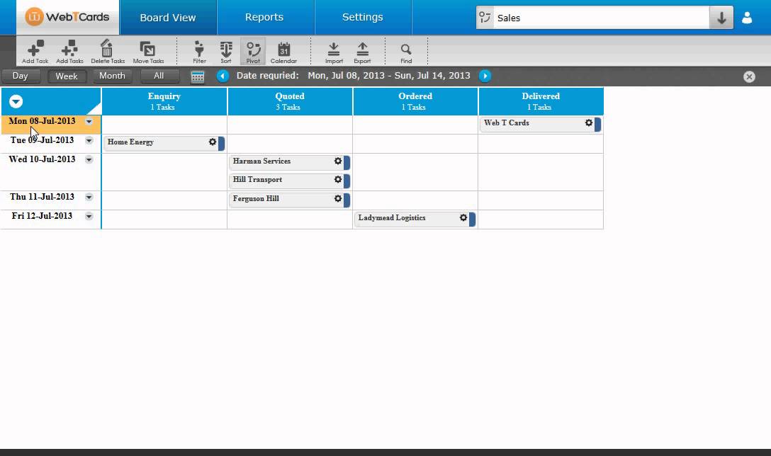 How to create a Web T Cards online Board with Columns and Rows - YouTube