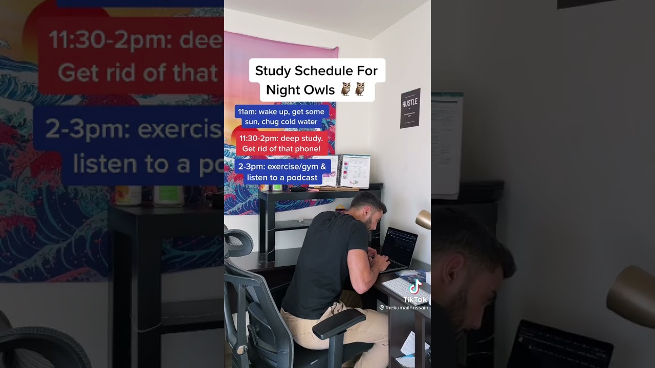 STUDY SCHEDULE FOR NIGHT OWLS - YouTube