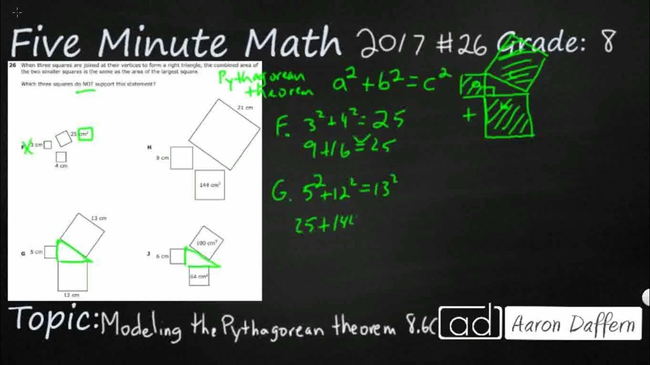 8th Grade STAAR Practice Modeling the Pythagorean Theorem (8.6C - #2 ...