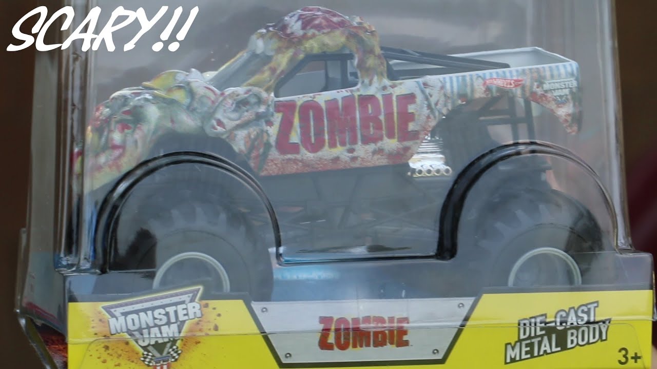 Monster Jam Trucks! Monster Jam ZOMBIE (Up-Close) Diecast Toy - YouTube