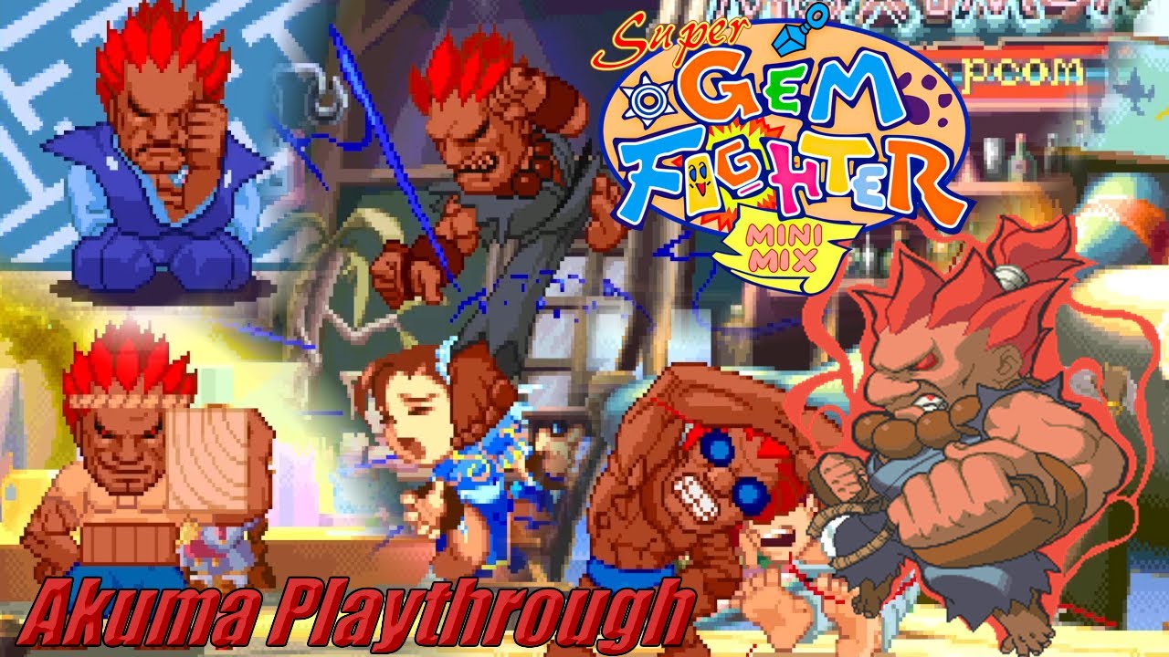 Super Gem Fighter Mini Mix (Arcade) - Akuma Playthrough - YouTube