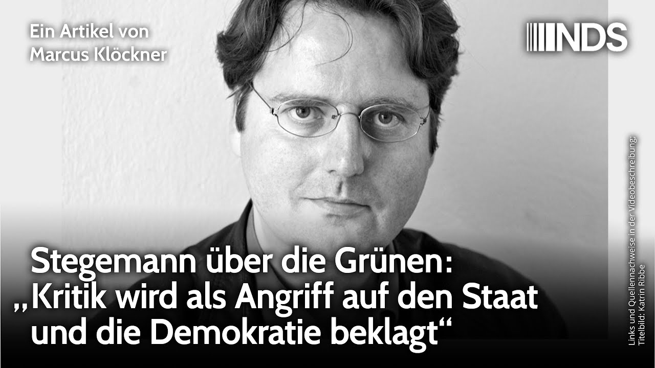 Stegemann über die Grünen: „Kritik wird als Angriff auf den Staat und ...