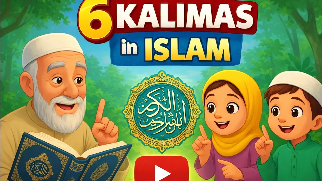 6 Kalimas for Kids Full | Learn All Six Kalimas Easily with Urdu ...