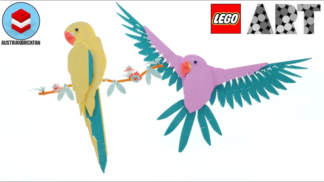 LEGO Art 31211 The Fauna Collection – Macaw Parrots – LEGO Speed Build ...