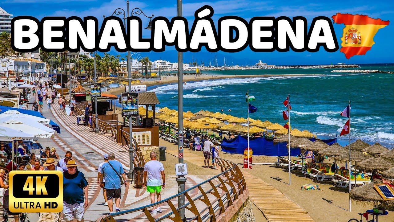 🇪🇦[4K] BENALMADENA - Puerto Marina, Promenade and Beaches Tour - Spain ...