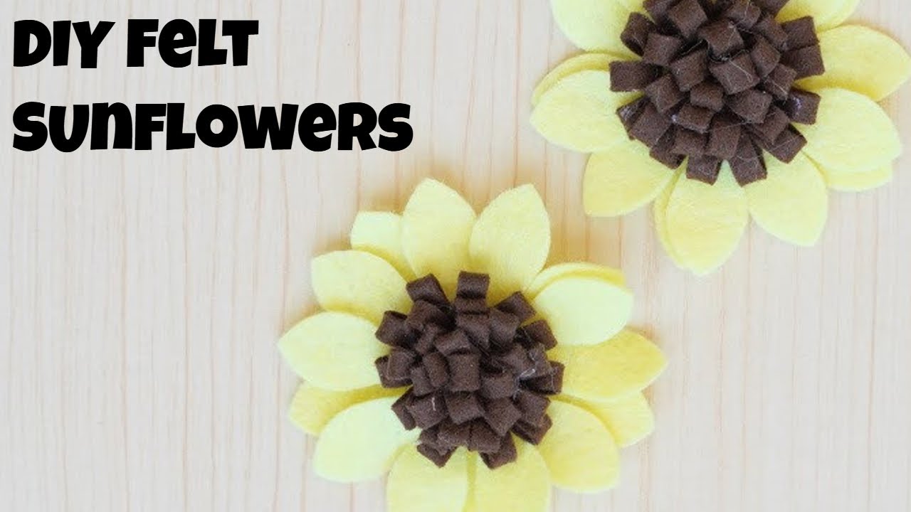 Felt Sunflower Tutorial - YouTube