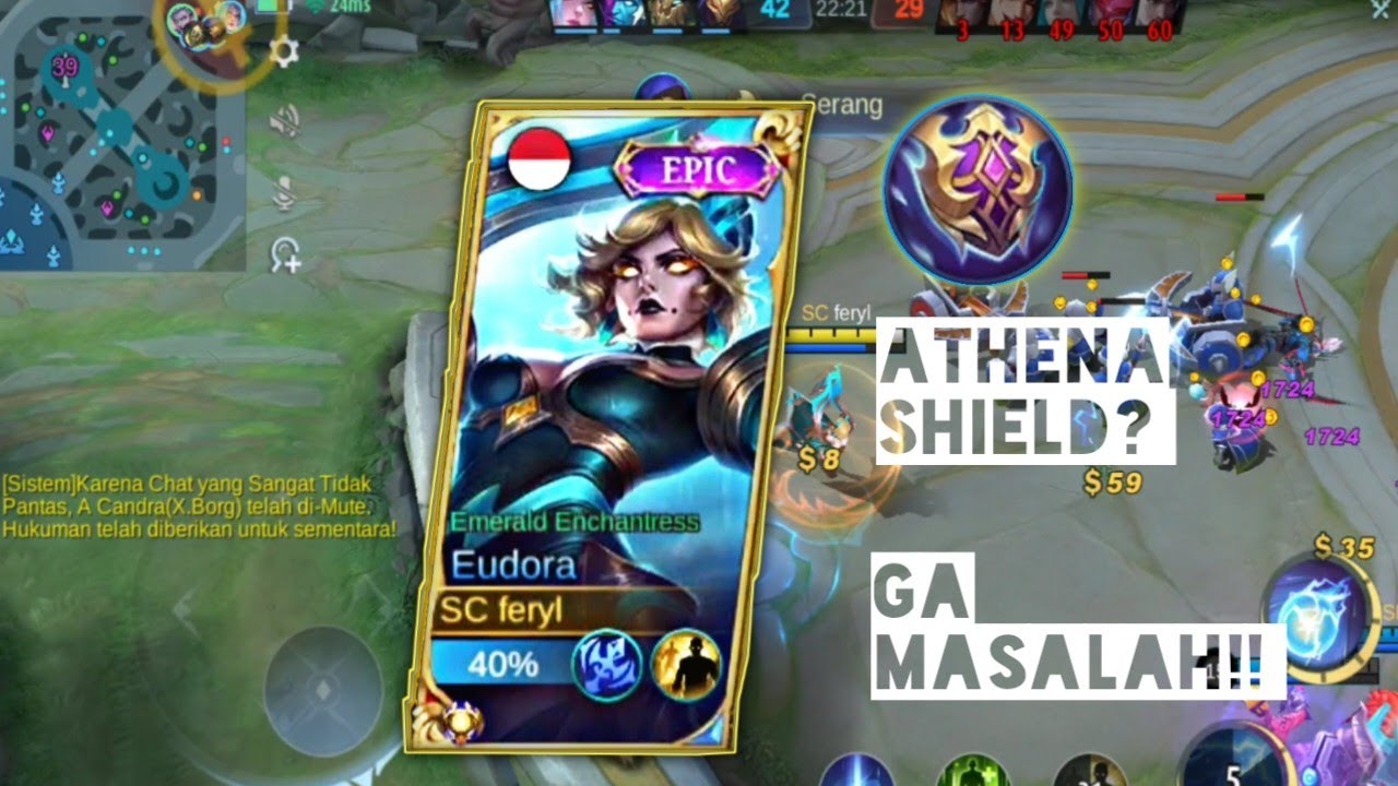 ATHENA SHIELD TIDAK BERGUNA | EUDORA GAMEPLAY TERBARU - Mlbb - YouTube